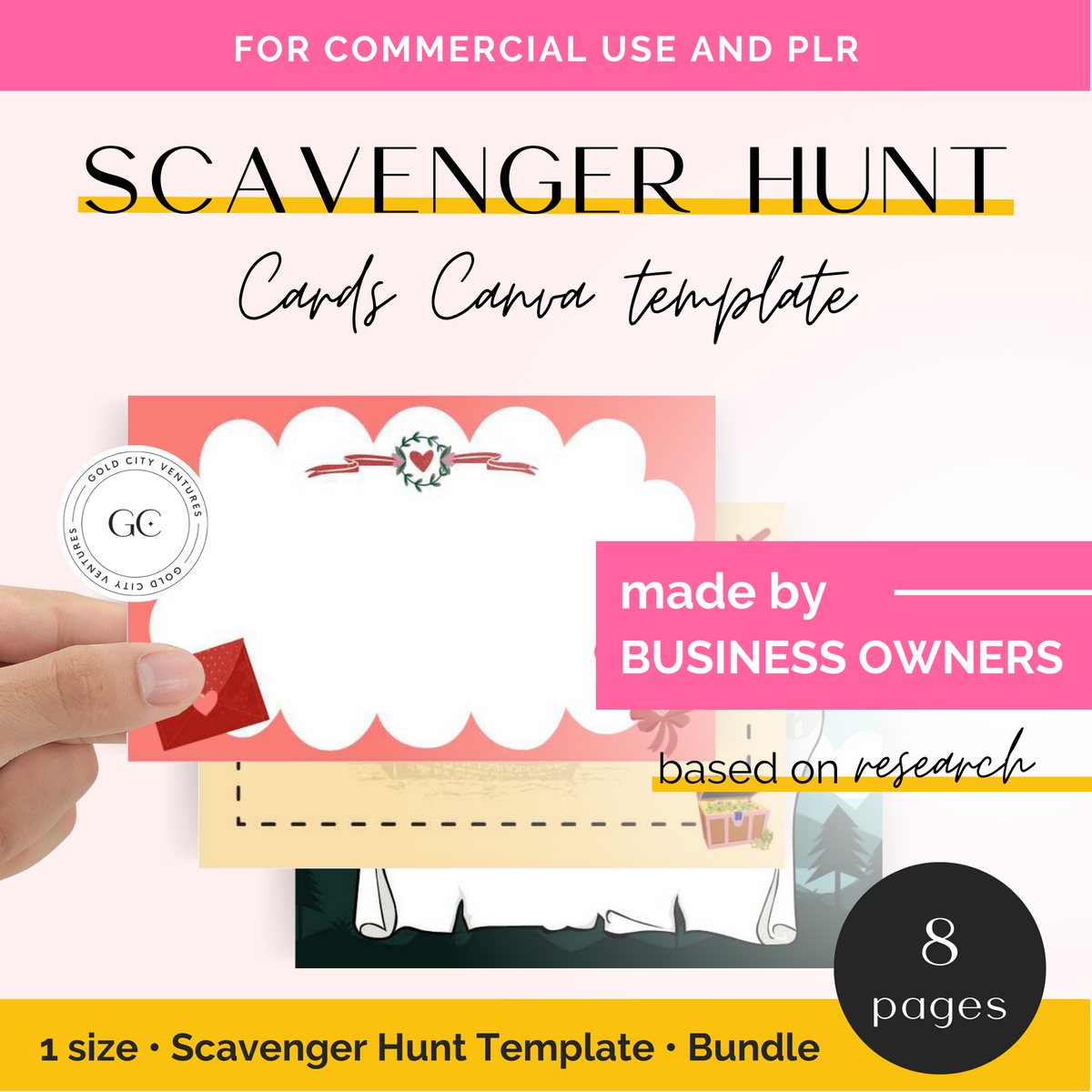 Scavenger Hunt Card Templates – Gold City Ventures
